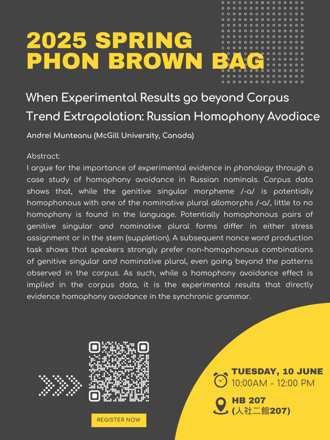 【NYCU Phon Brown Bag Series】6/10 “When Experimental Results go beyond ...